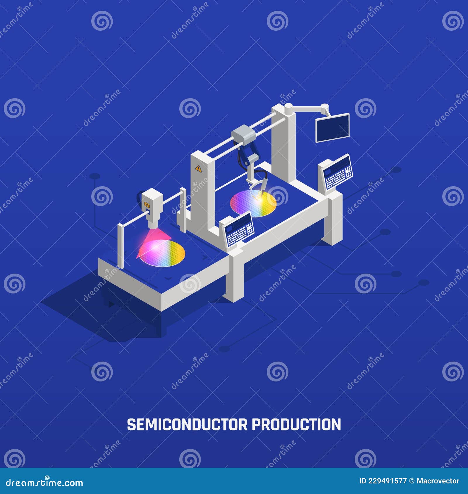 Semiconductor Production Unit Composition Stock Vector - Illustration ...