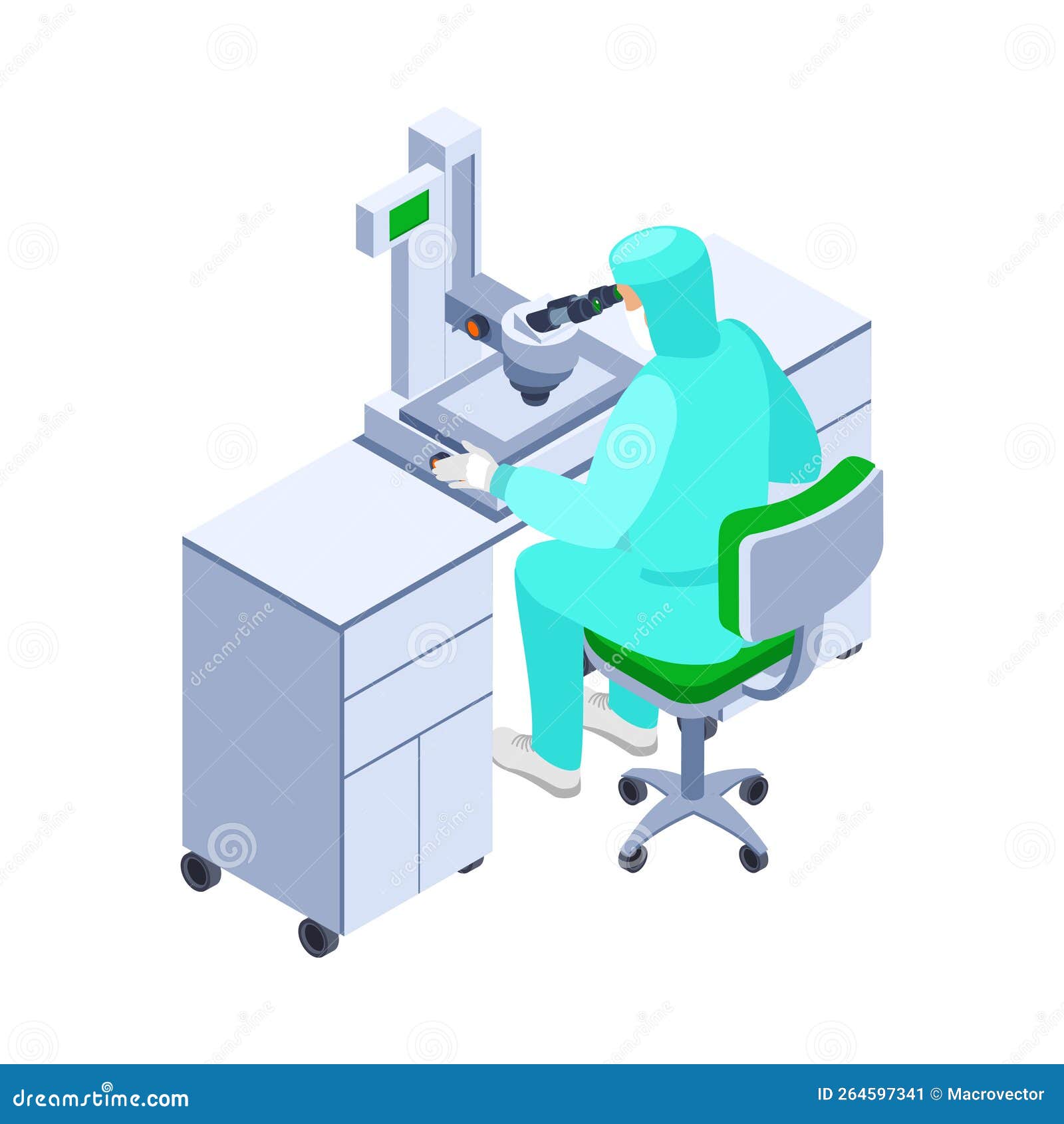 Semiconductor Production Workplace Composition Stock Illustration ...