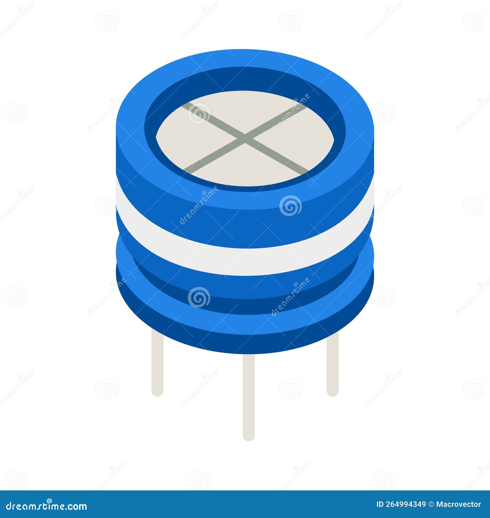 Semiconductor Round Capacitor Composition Stock Illustration ...