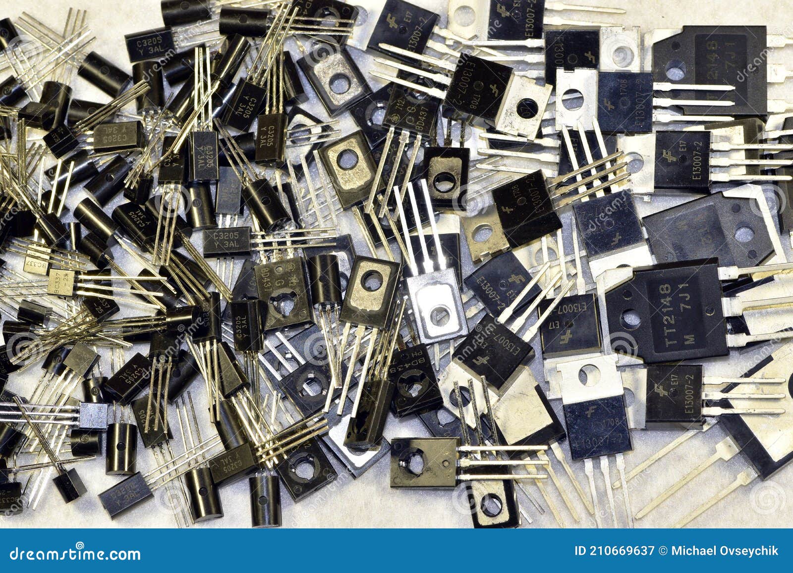 Semiconductor Triodes, Evenly Scattered on a Plane Stock Image - Image ...