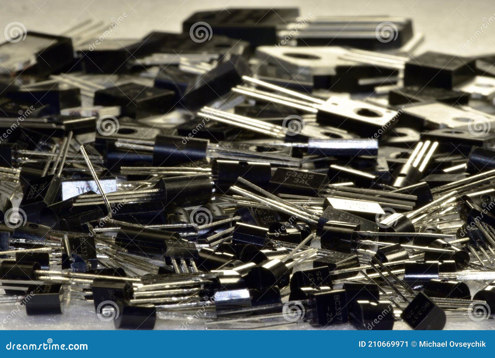 Semiconductor Triodes, Evenly Scattered on a Plane Stock Image - Image ...