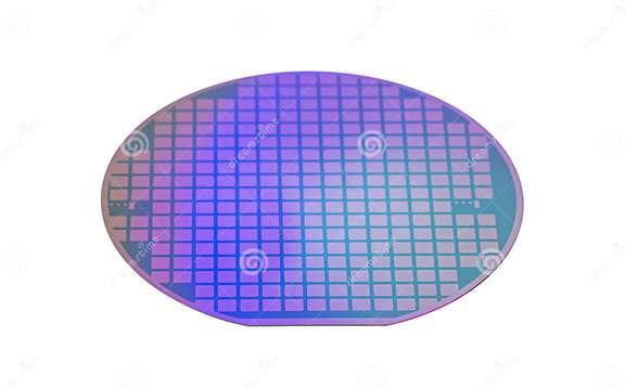 Semiconductor Wafer Disk Made of Silicon Isolated on White Stock Image ...