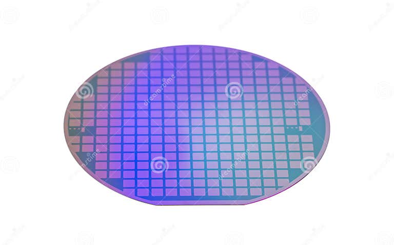 Semiconductor Wafer Disk Made of Silicon Isolated on White Stock Image ...