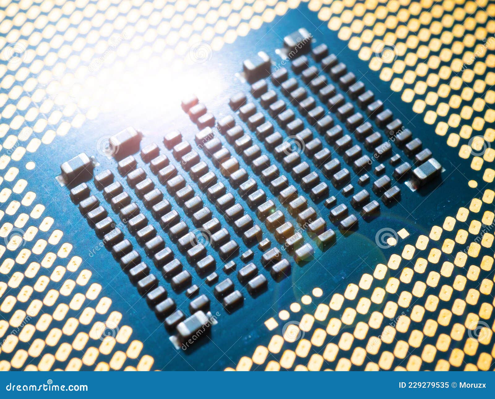 Semiconductors. Electronic Circuit Components Macro. Stock Image ...