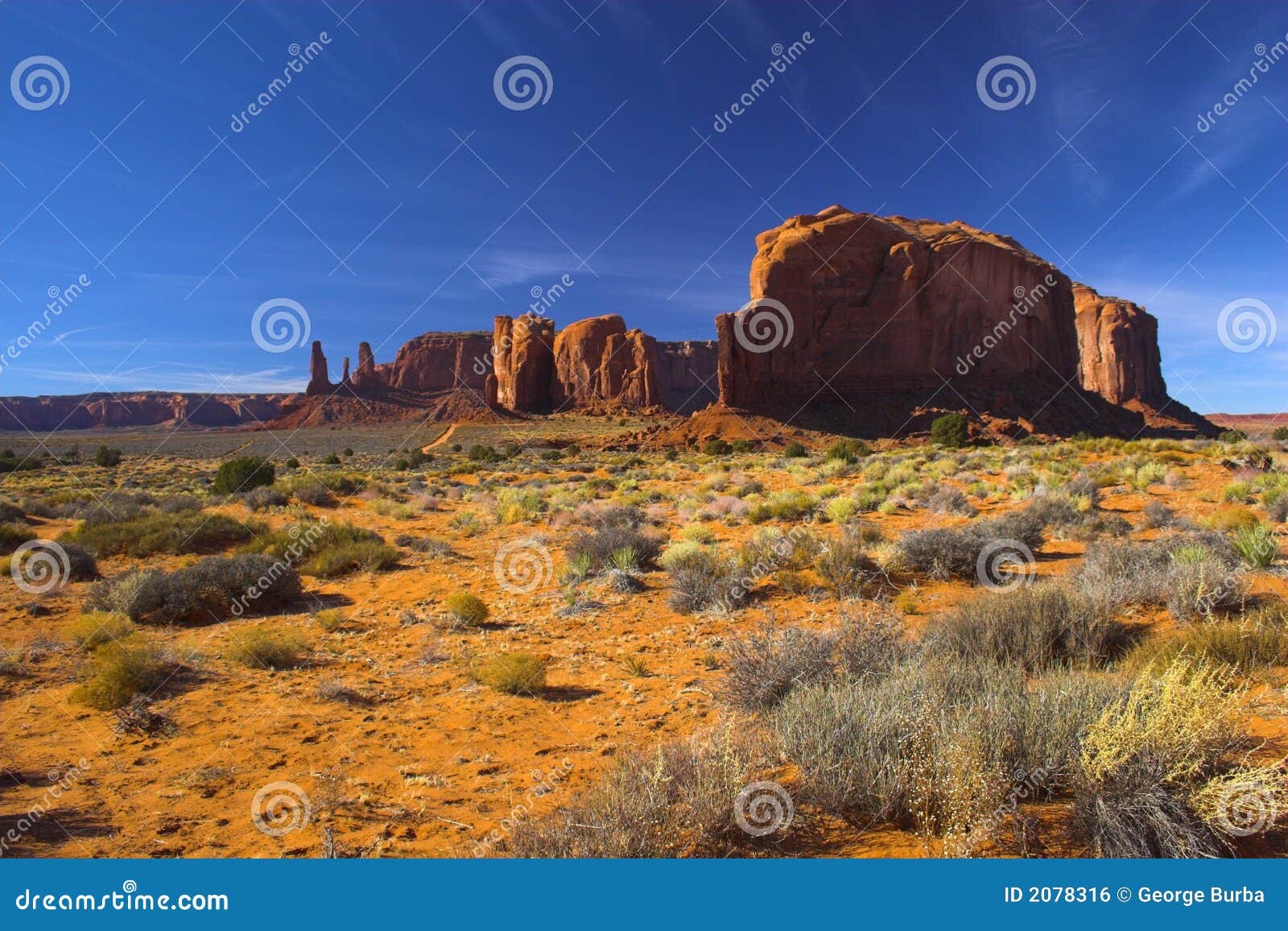 Semideserto E La Roccia Rossa Fotografia Stock - Immagine di giorno ...