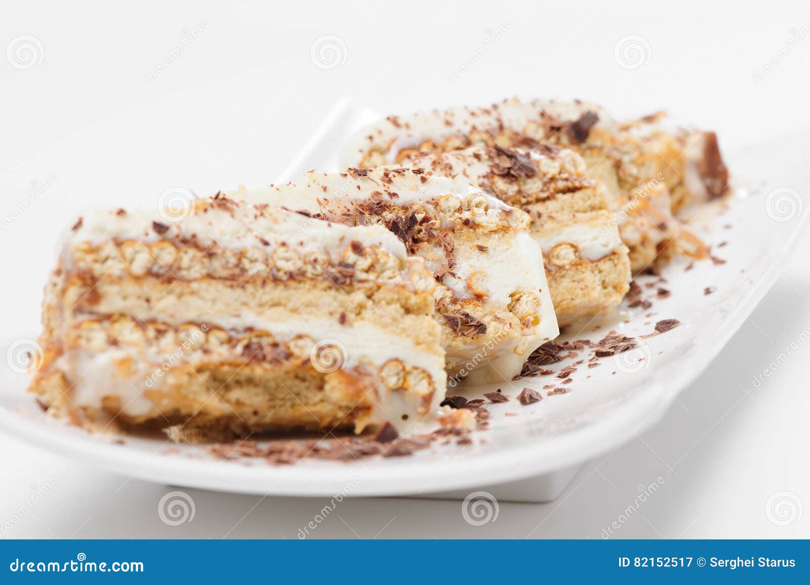 Semifreddo Dessert with Ice Cream and Cookies Stock Image - Image of ...