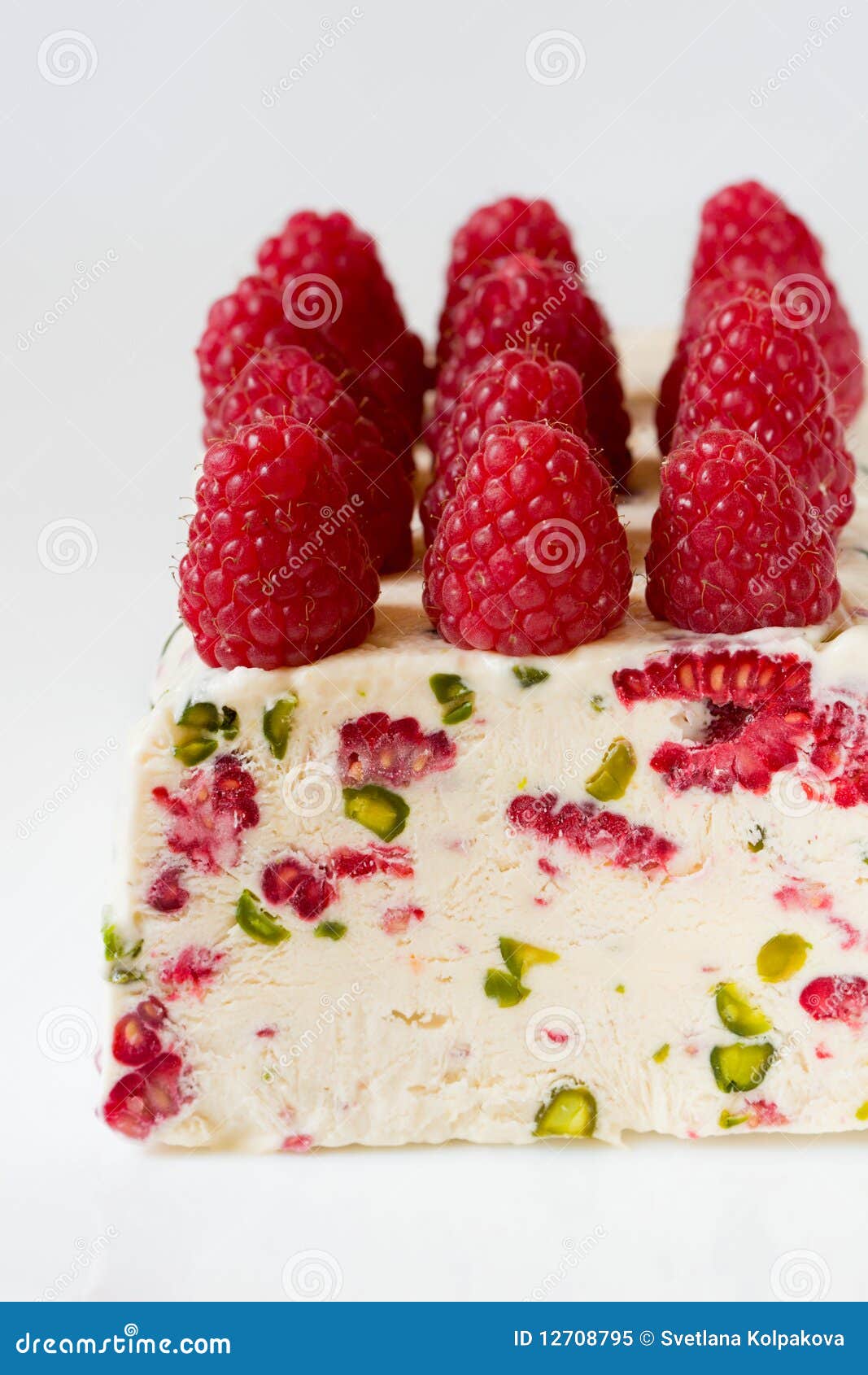 Semifreddo with Raspberry and Pistachios Stock Image - Image of cuisine ...