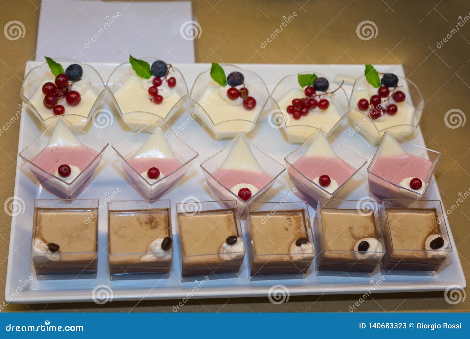 Semifreddos and Sweet Creams in Small Tasting Packages Stock Image ...