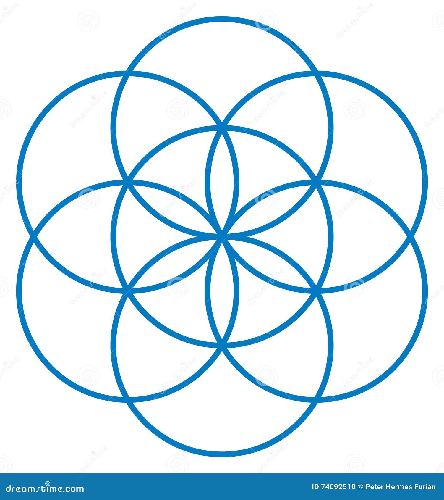 Semilla azul de la vida ilustración del vector. Ilustración de corte ...