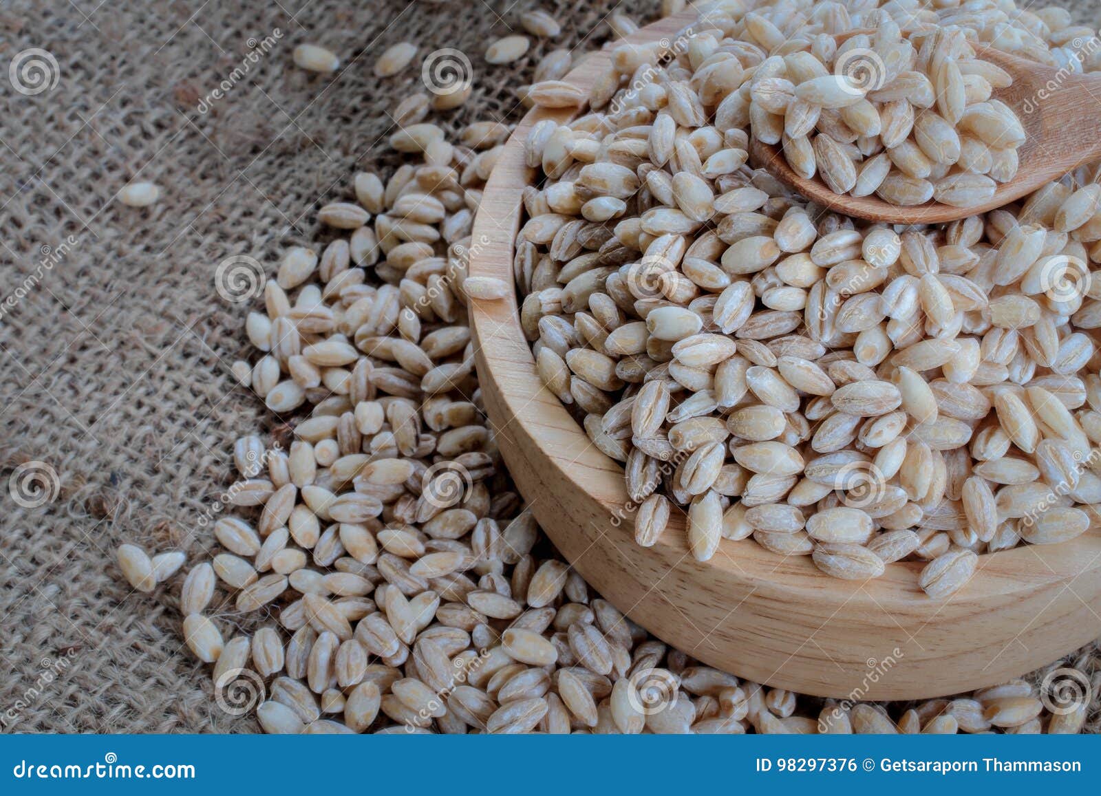 Semilla Del Grano De La Cebada De Perlas En Fondo Foto de archivo ...