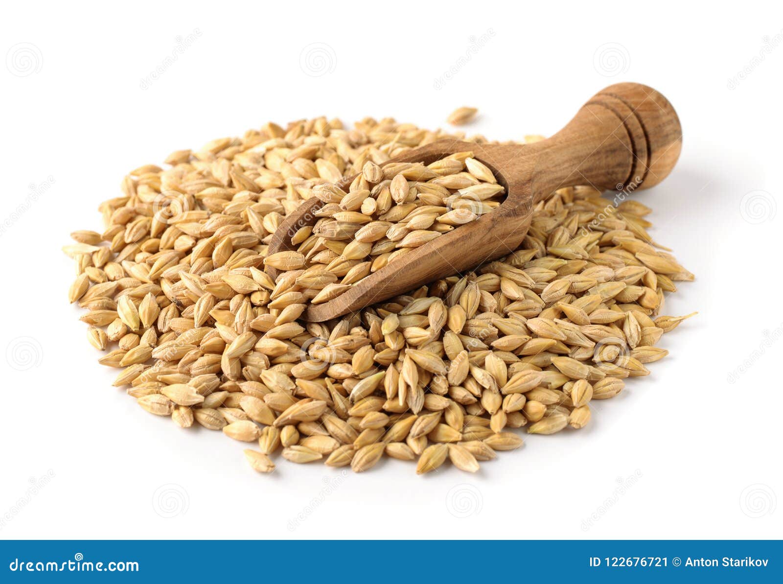 Semillas Secas De La Cebada Y Cucharada De Madera Imagen de archivo ...