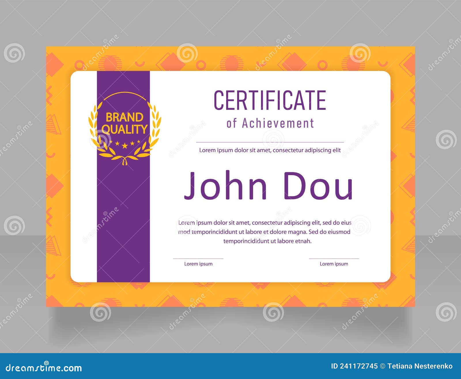 Seminar Certificate Design Template Stock Vector - Illustration of ...