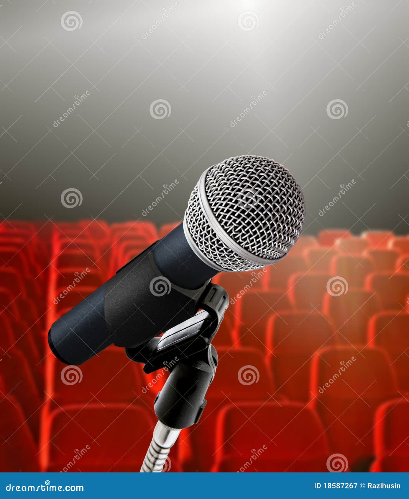 Seminar Hall and Microphone Stock Image - Image of hall, chair: 18587267