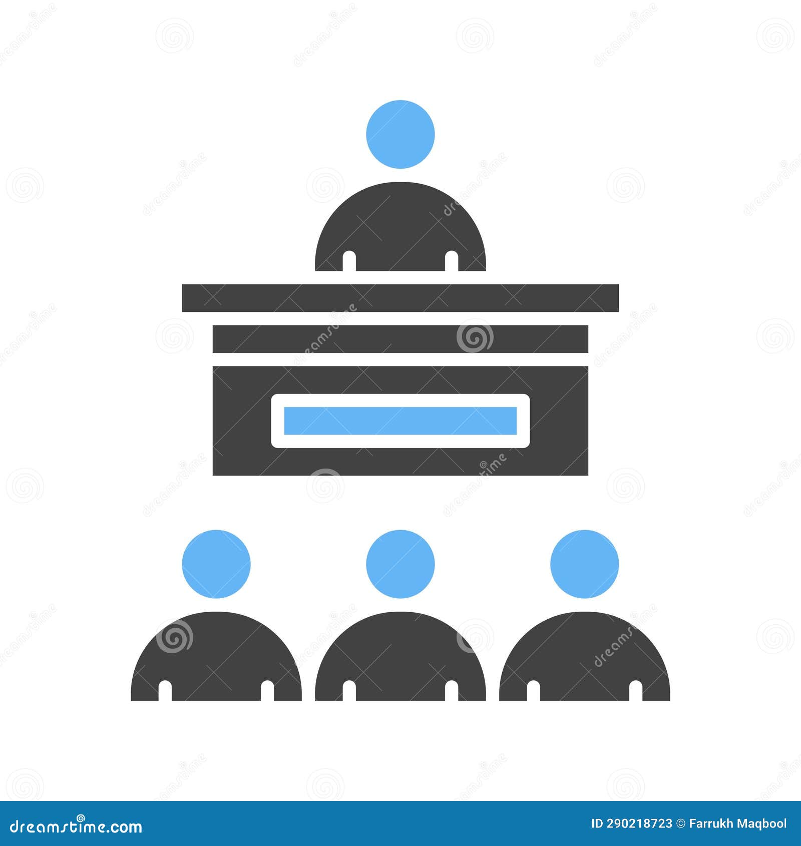 Seminar Icon Image. stock vector. Illustration of outline - 290218723