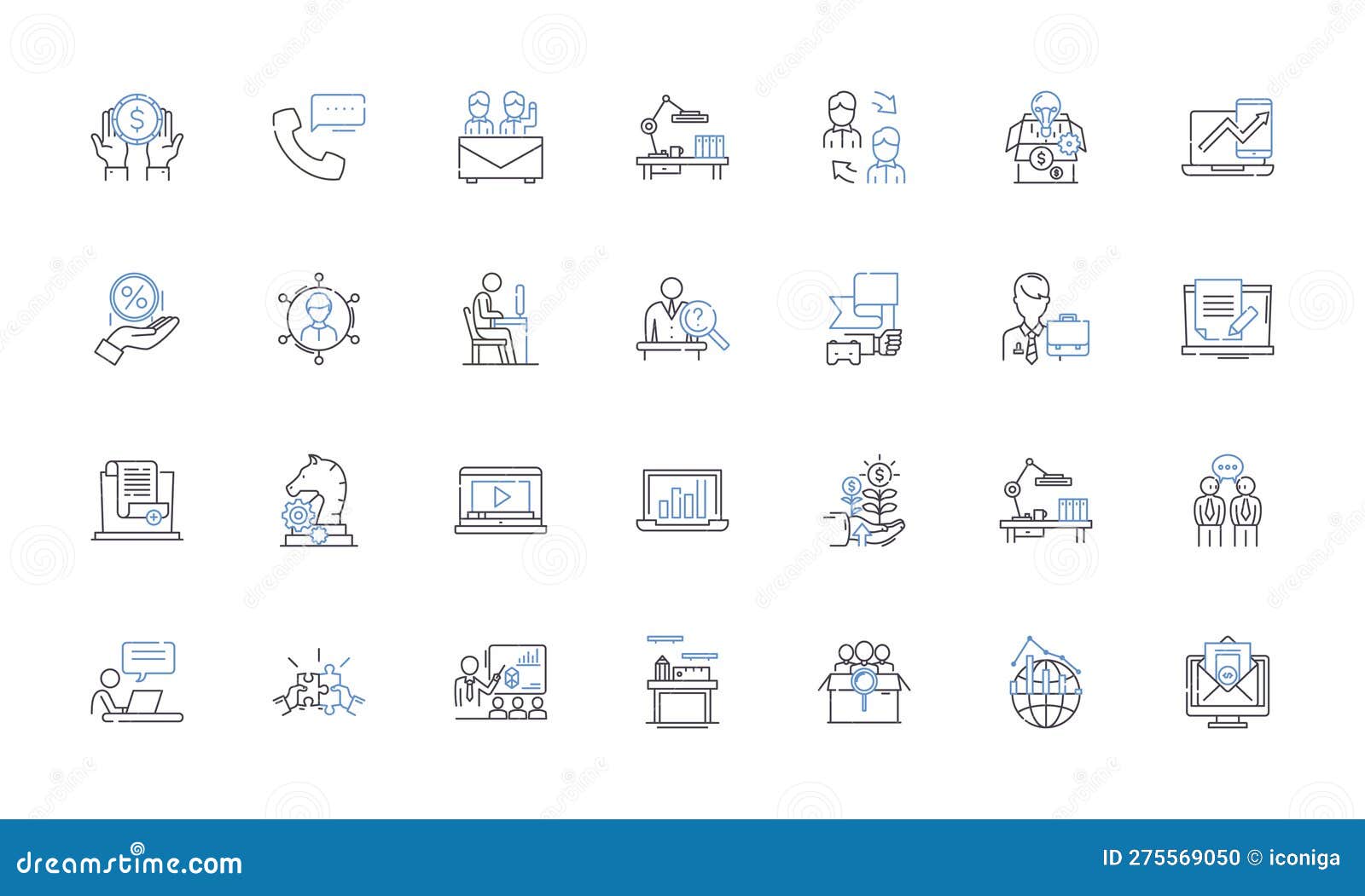 Seminar Line Icons Collection. Learning, Education, Workshop ...