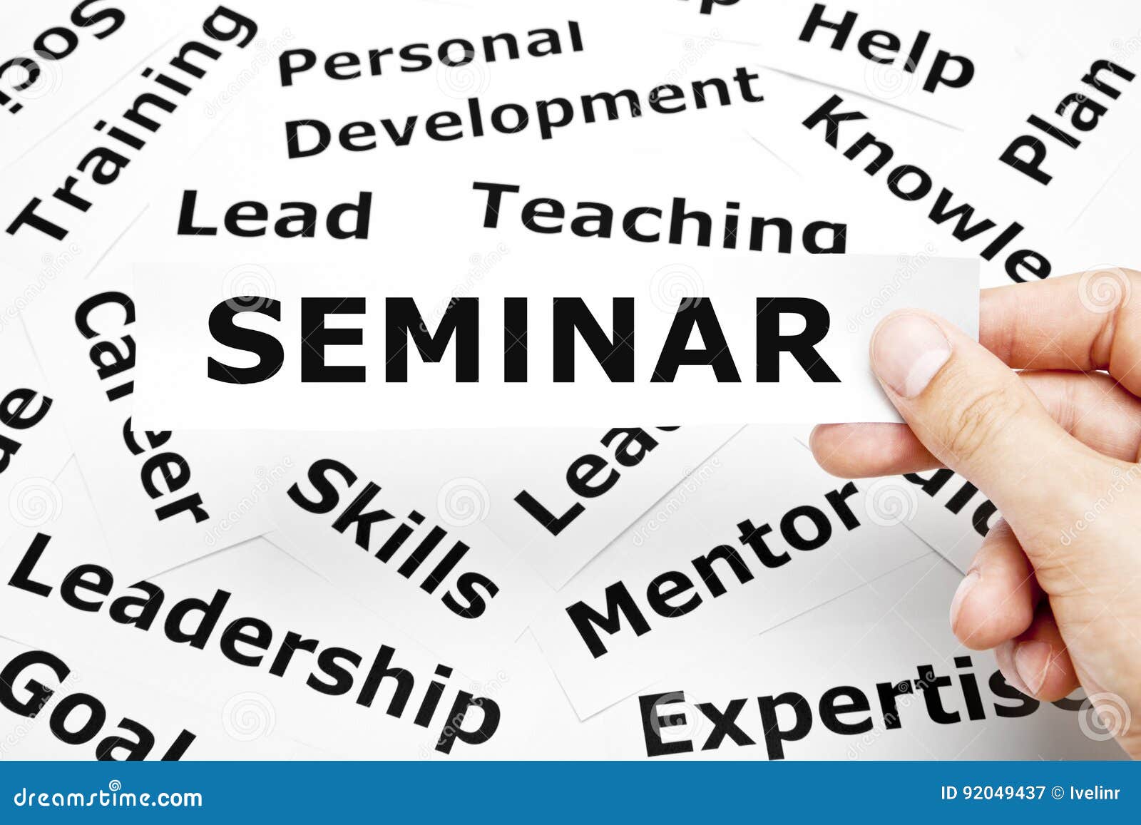 Seminar Paper Words Concept Stock Image - Image of information ...