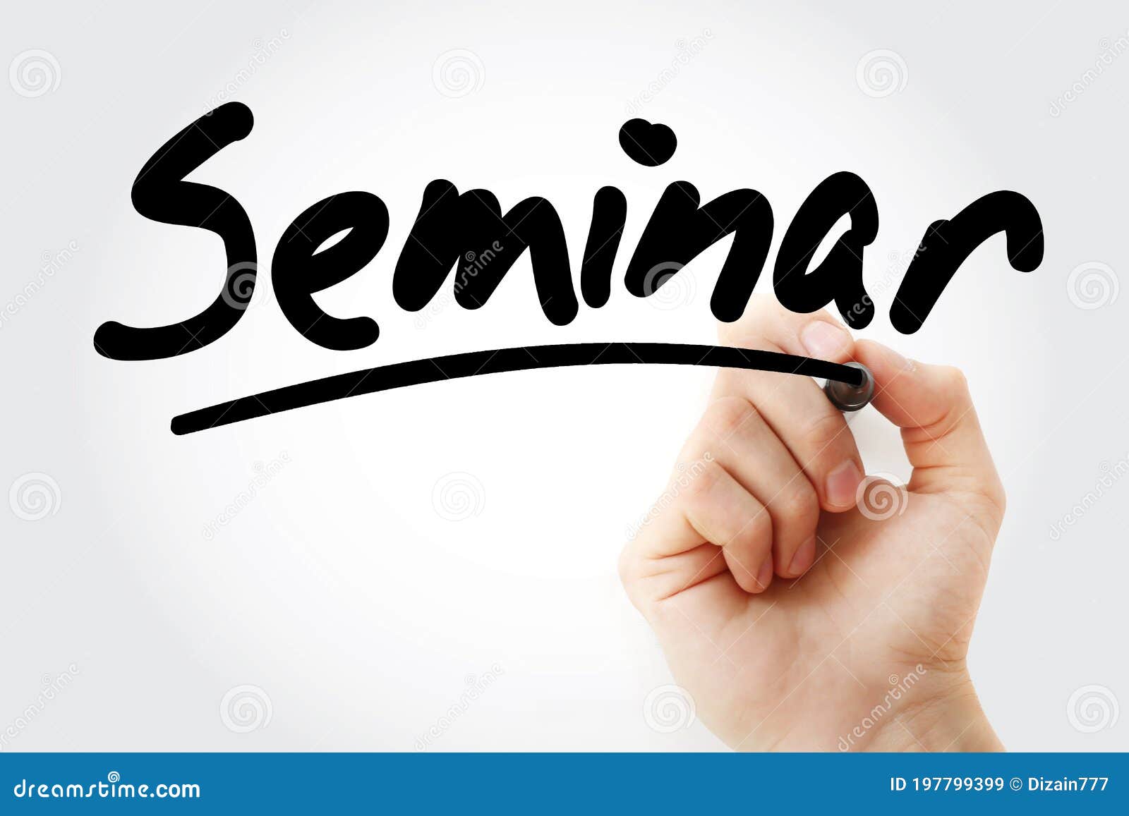 Seminar text with marker stock image. Image of convention - 197799399