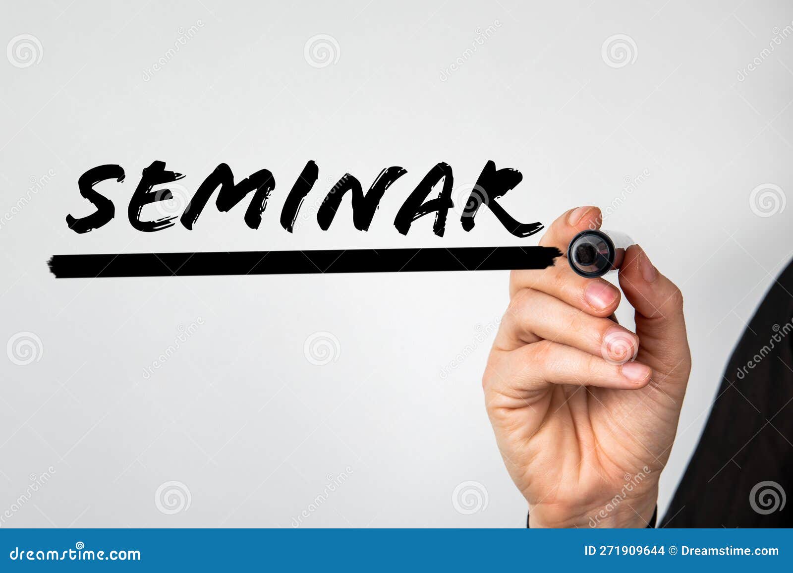 SEMINAR. Text Writing with Marker, Business Concept Stock Photo - Image ...