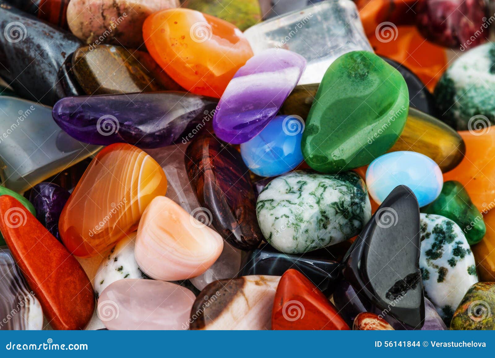 Semiprecious Natural Stones Stock Photo - Image of hobby, jewelry: 56141844