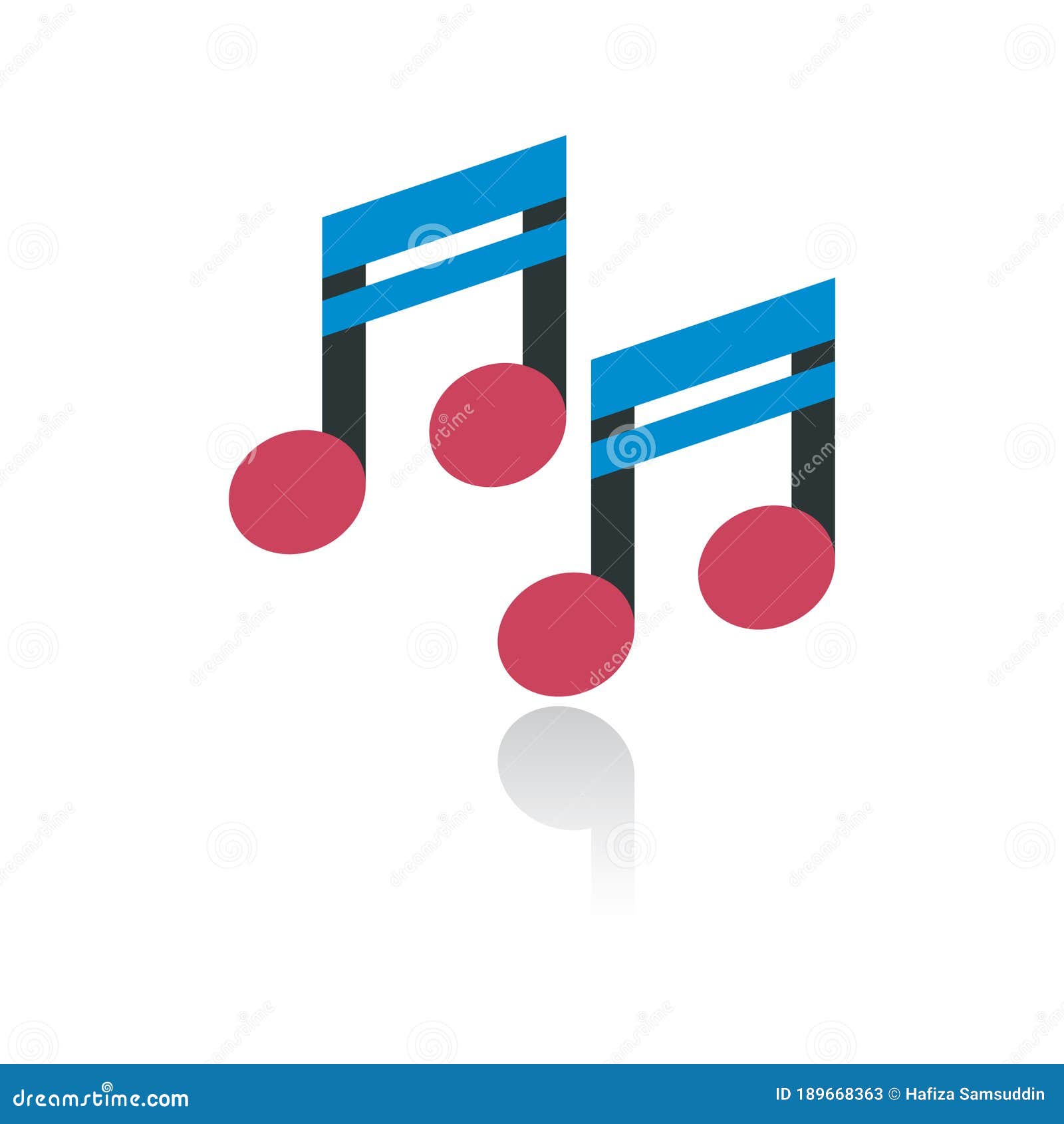 Semiquaver Music Note. Vector Illustration Decorative Design Stock ...
