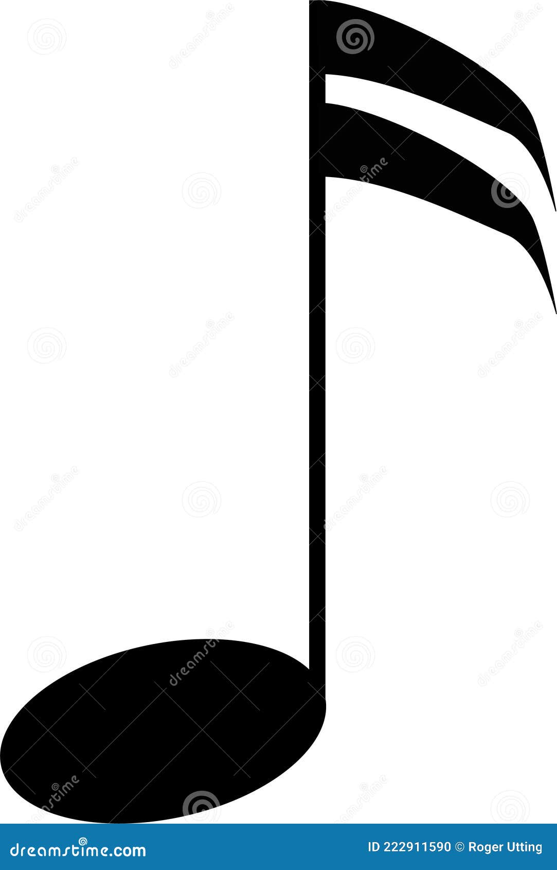 SemiQuaver musical note stock illustration. Illustration of logo ...