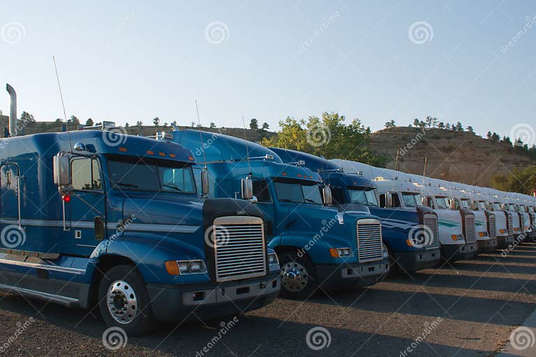 Semis stock photo. Image of tractor, grille, interstate - 215684