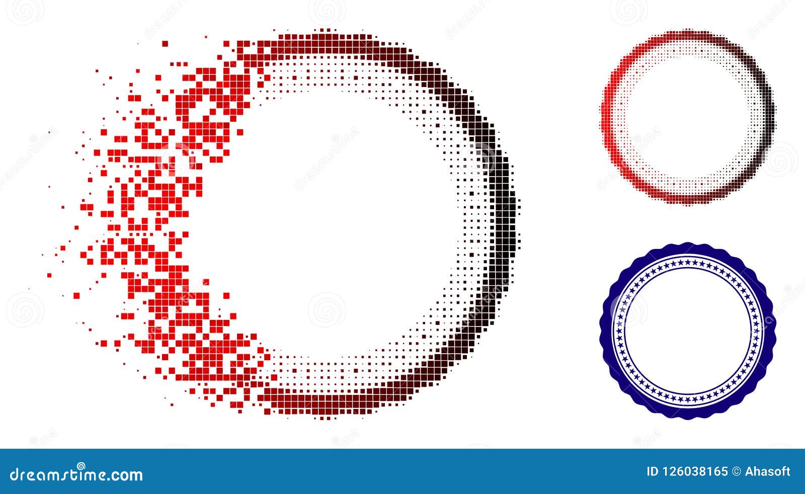 Semitono Dissolto Rosette Circular Star Frame Icon Del Pixel ...