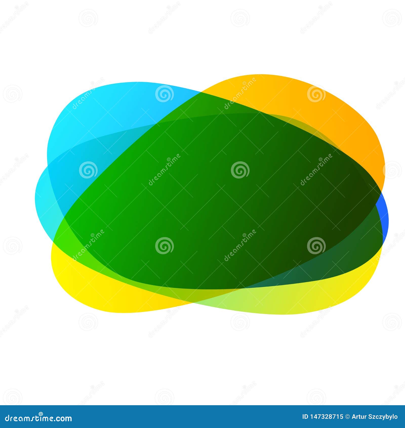 SemiTransparent Multicolored Irregularly Shaped Ellipses Ovals ...