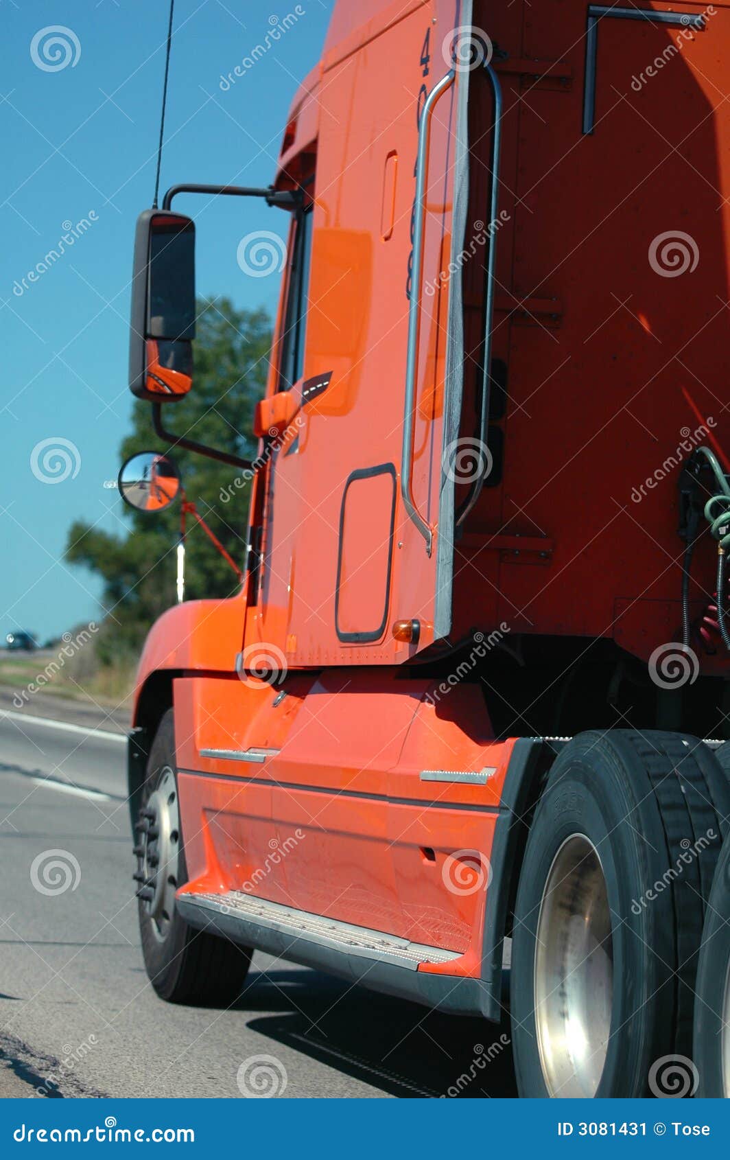Semitruck on the freeway stock image. Image of highway - 3081431