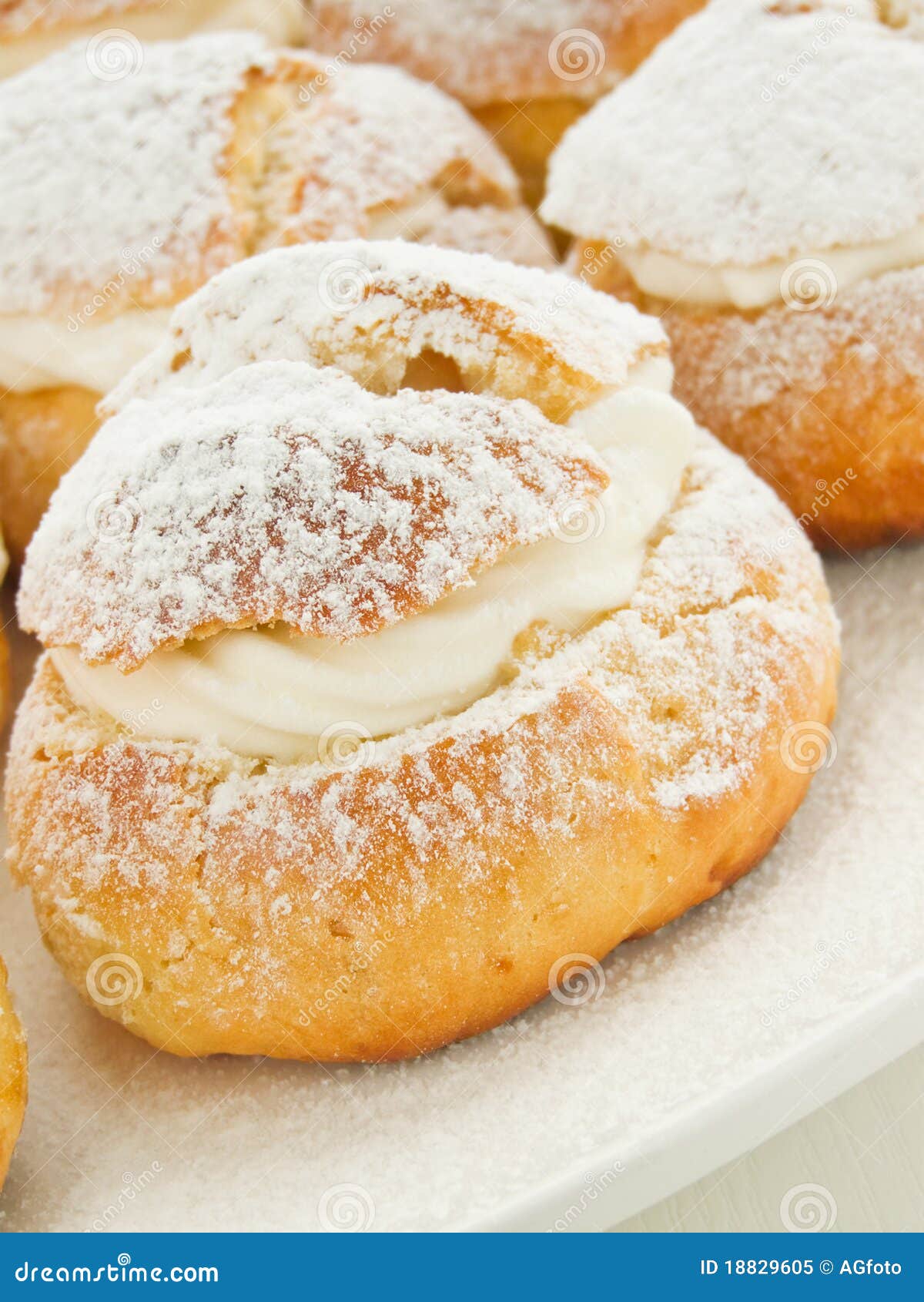 Semla stock image. Image of cream, delicious, powdered - 18829605