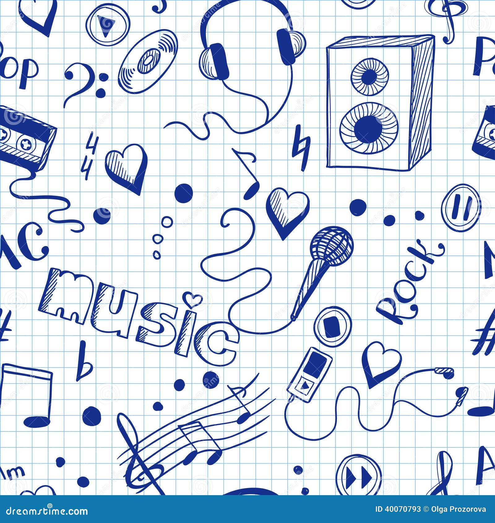 Sketch Of Music Elements Cartoon Vector | CartoonDealer.com #42263213