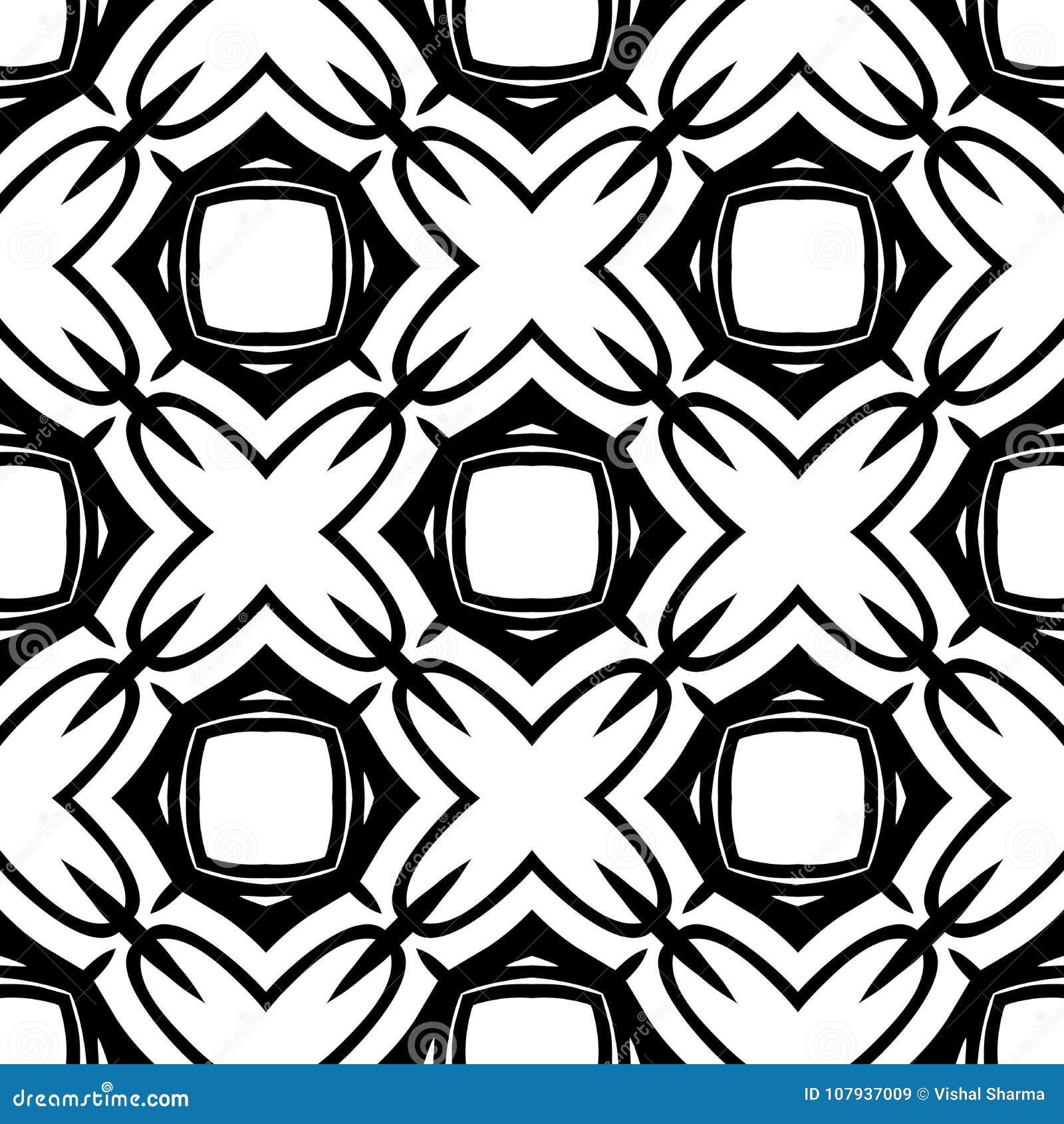 Vector Black White Repeat Designs Stock Vector - Illustration of ...