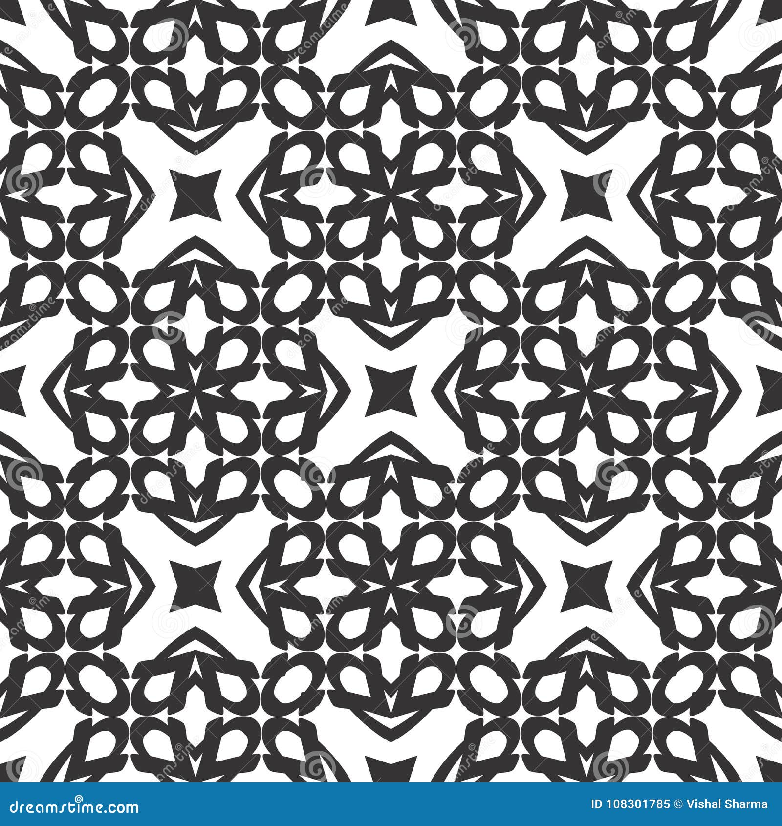 Vector Black White Repeat Designs Stock Vector - Illustration of withe ...
