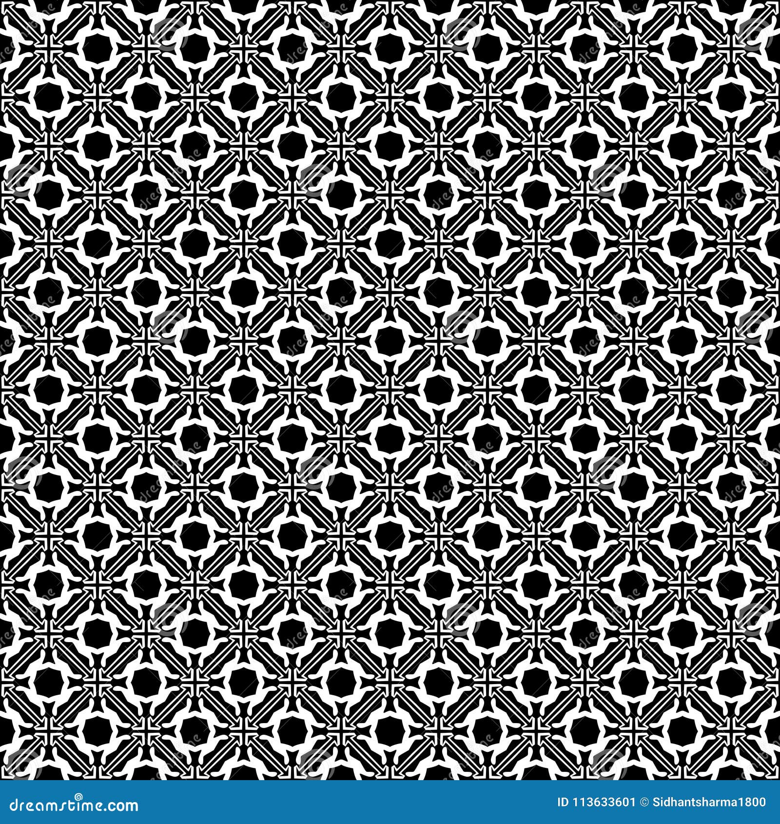 Vector Black White Repeat Designs Stock Vector - Illustration of ...