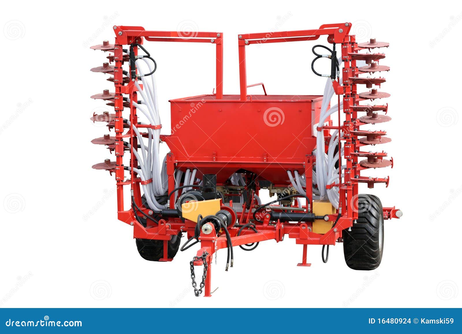 Semoir rouge photo stock. Image du semailles, ferme, rouge - 16480924