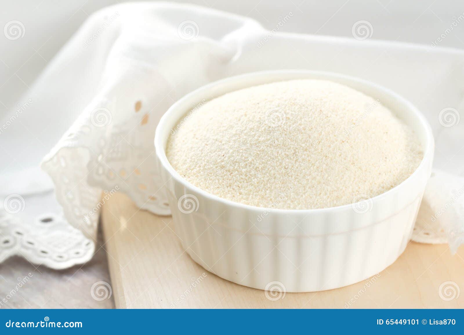 Semolina in a bowl stock image. Image of dietary, bowl - 65449101