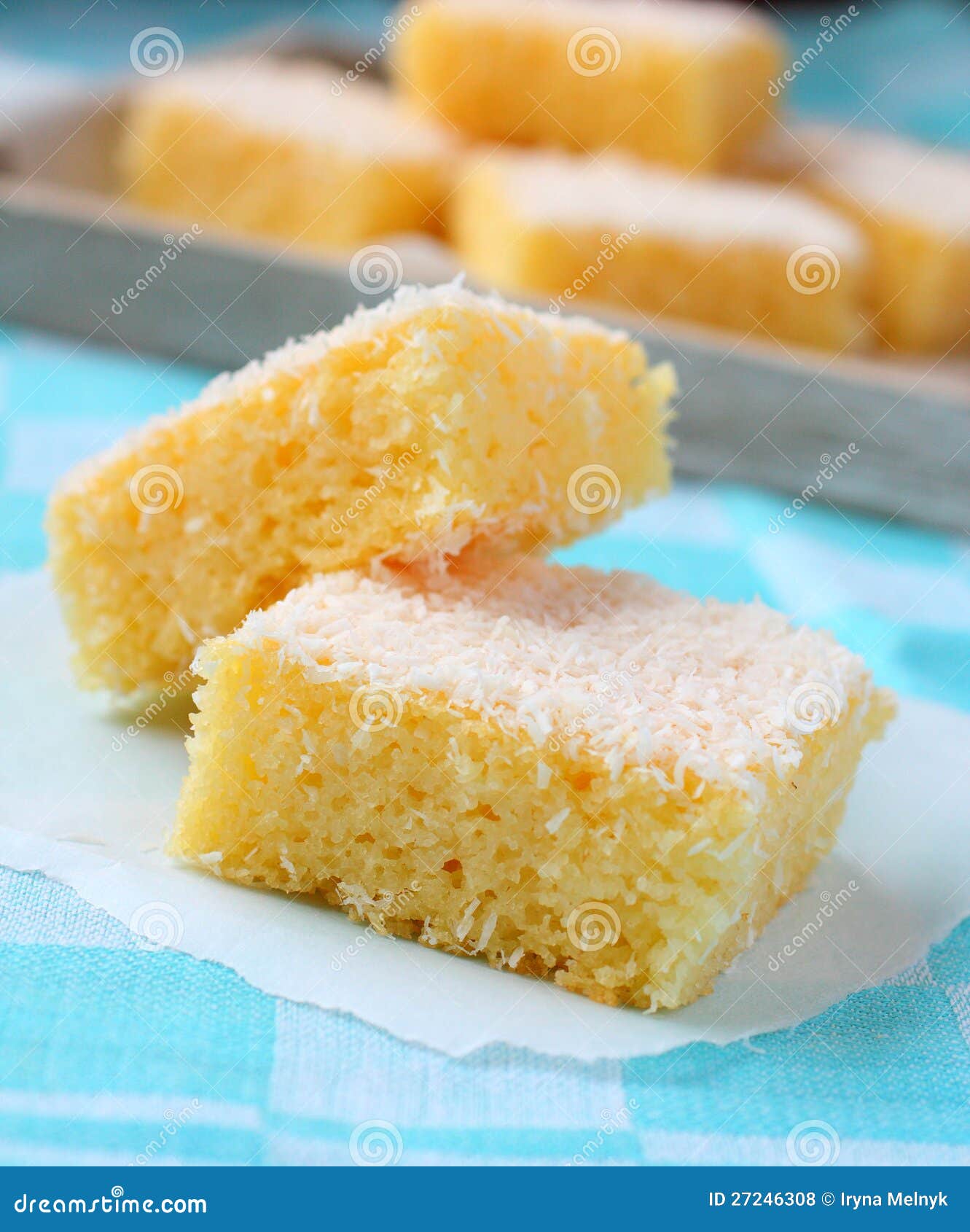 Semolina cake with coconut stock photo. Image of baked - 27246308
