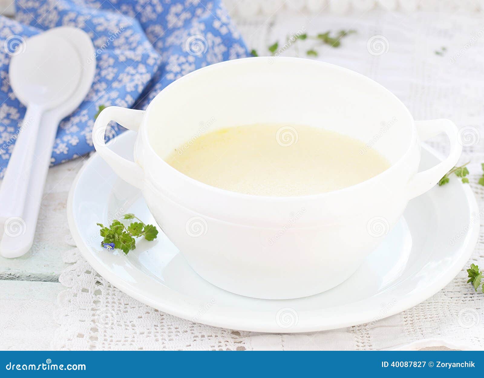 Semolina Porridge for Breakfast Stock Image - Image of background ...