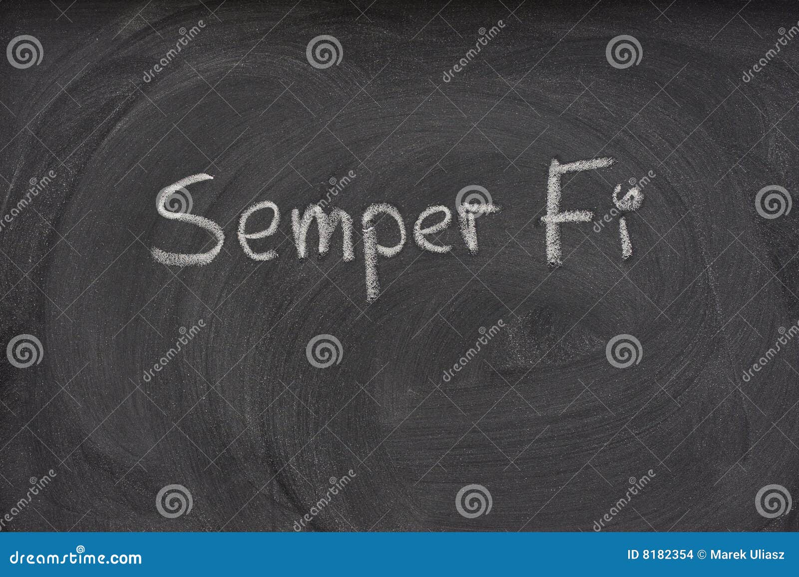 Semper Fi Handwritten on a Blackboard Stock Photo - Image of marine ...