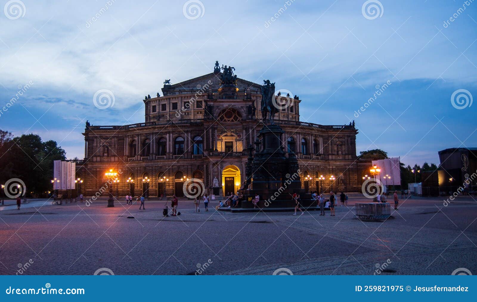 Semper Opera Dresden editorial image. Image of sunset - 259821975