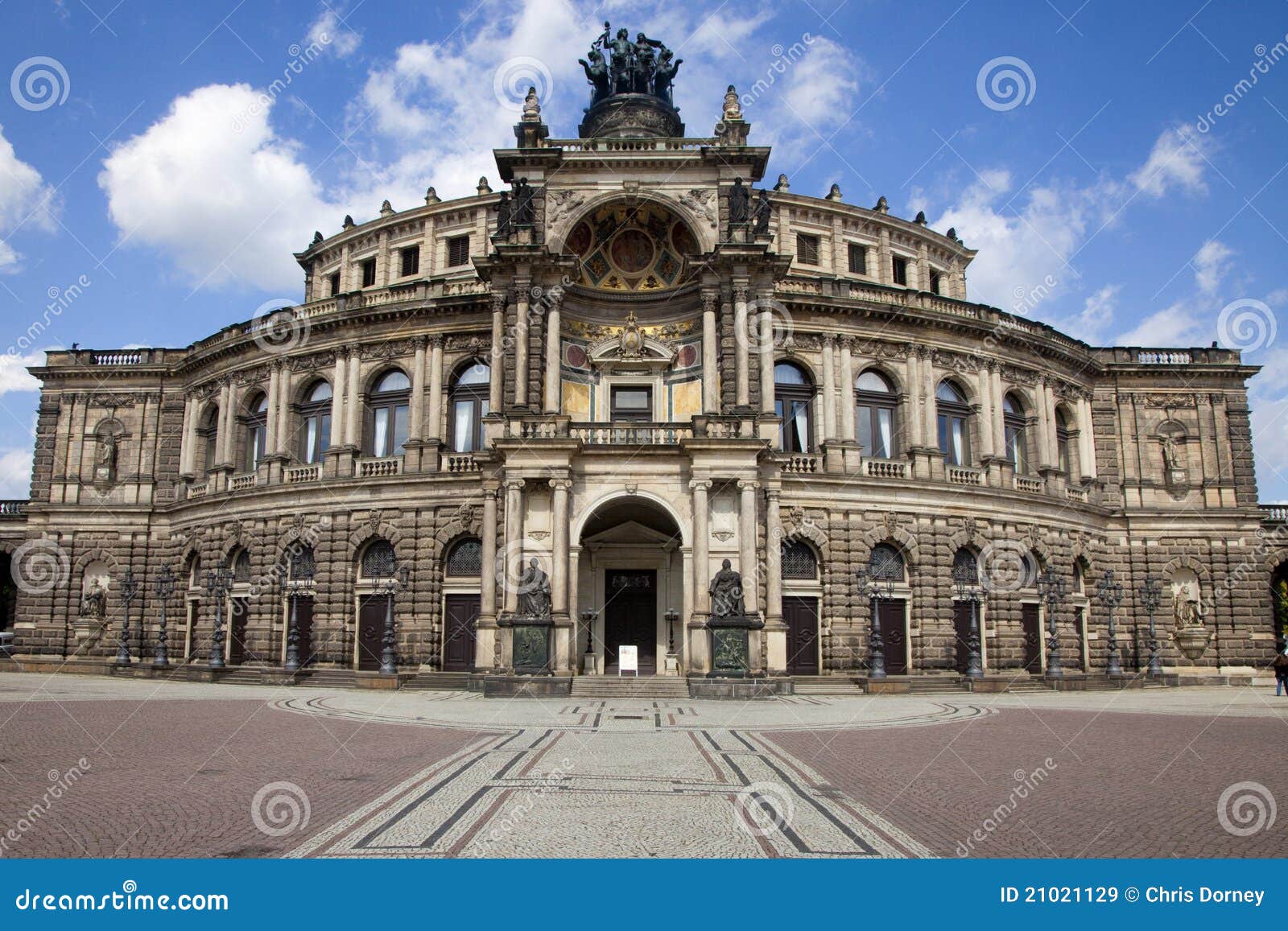 The Semper Opera House in Dresden Stock Image - Image of landmark ...