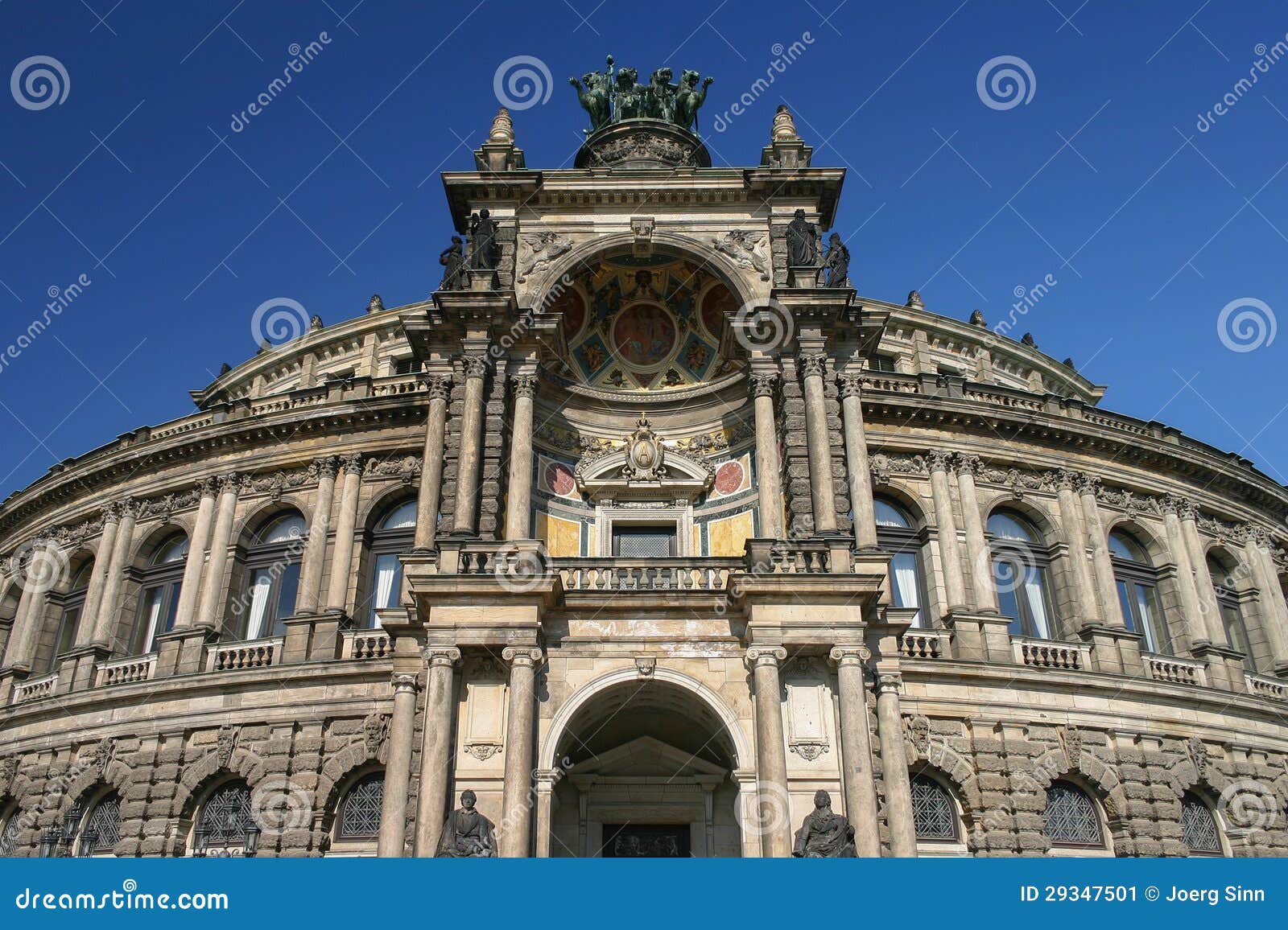 Semper Opera House Dresden Germany Low Angle Stock Image - Image of ...