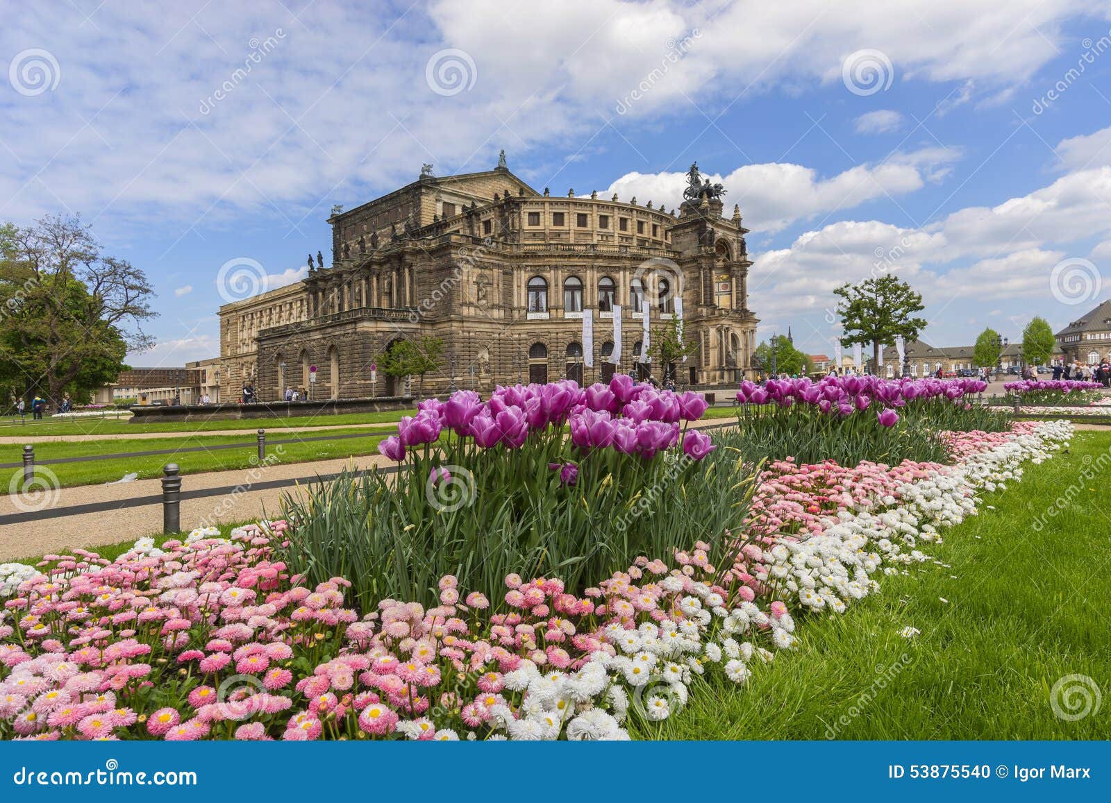 The Semper Opera House of Dresden Stock Photo - Image of city, town ...