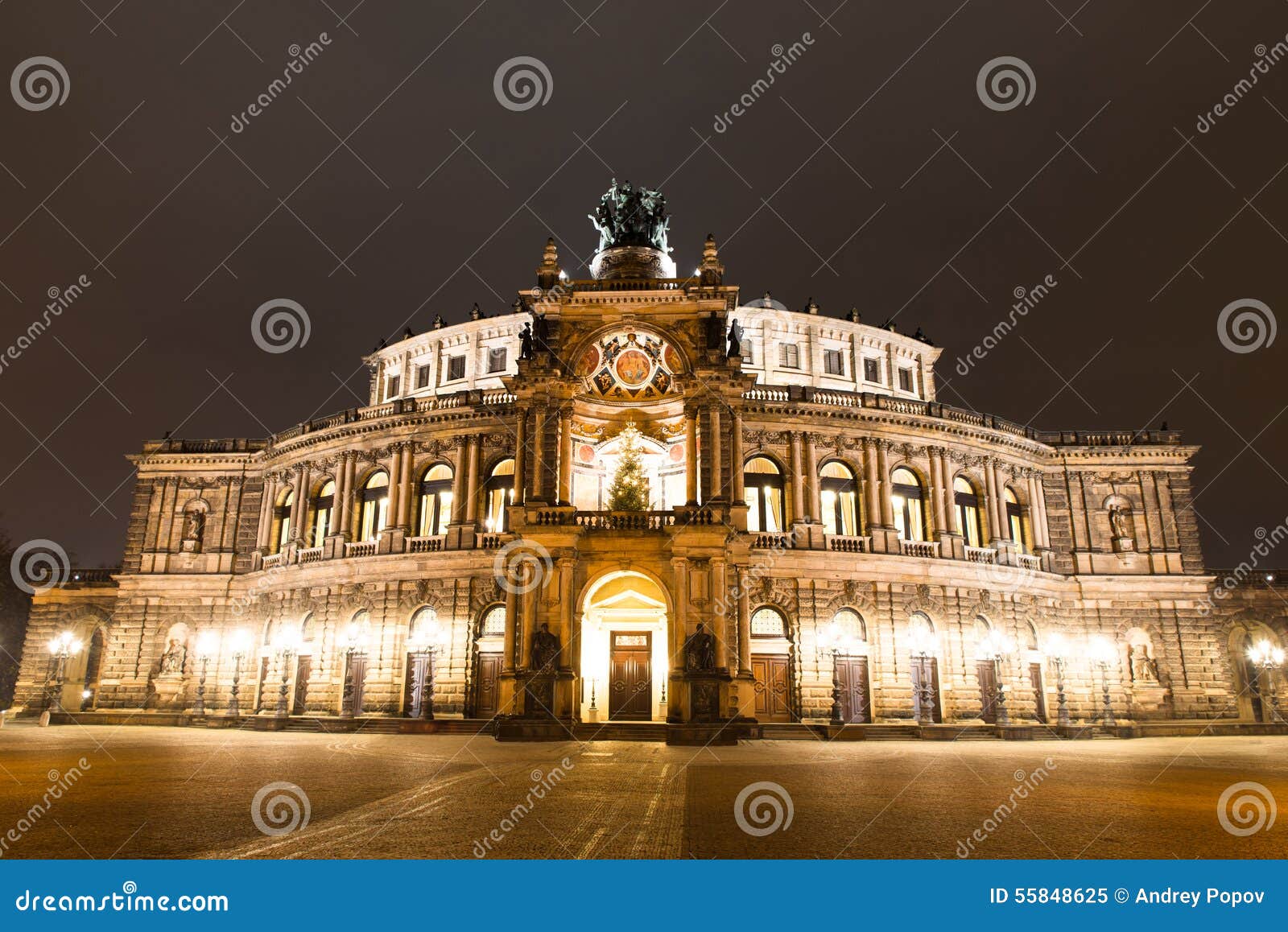 Semper Opera House stock image. Image of hall, facade - 55848625