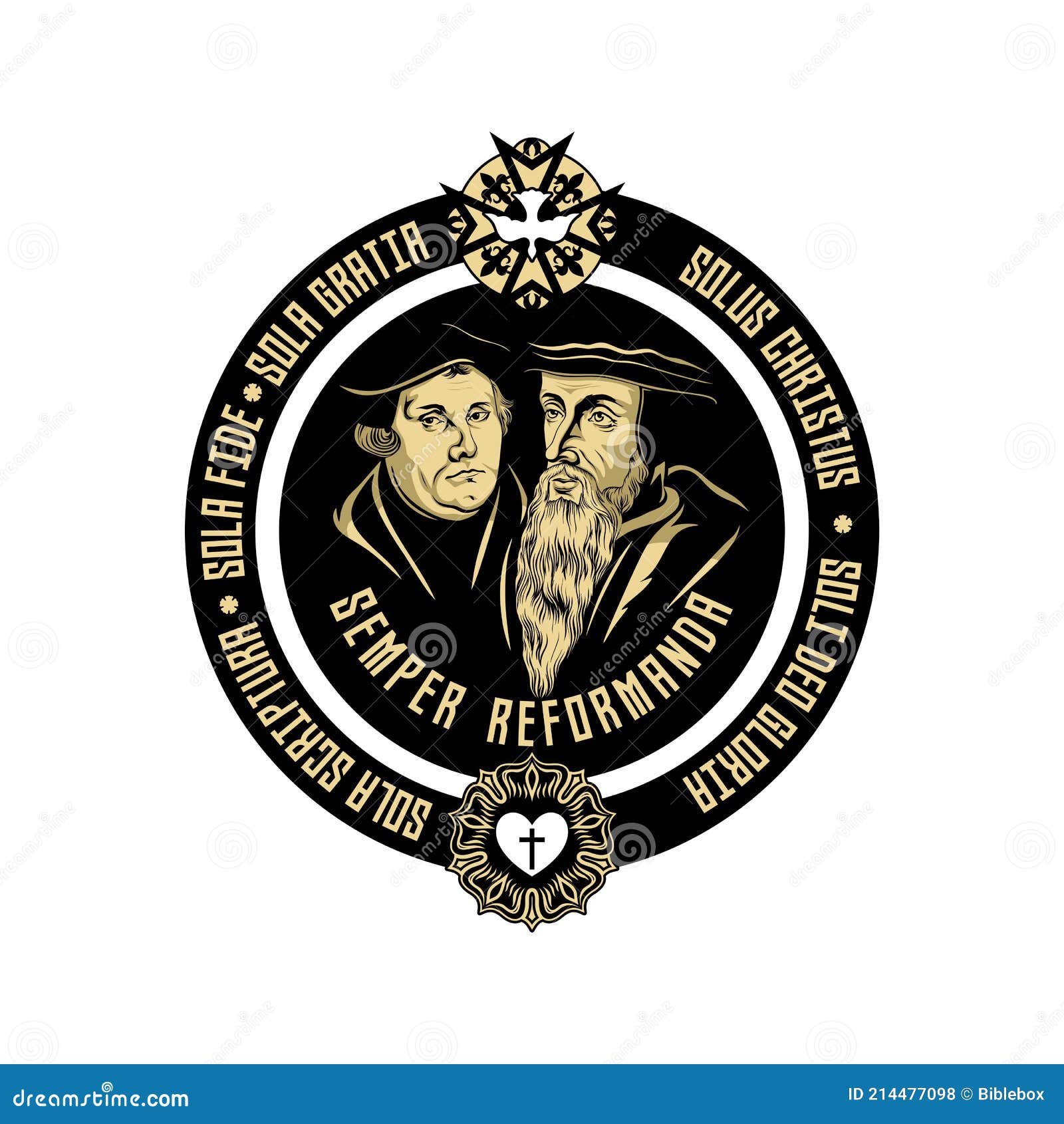 Semper Reformanda. the Five Solas Stock Vector - Illustration of jean ...