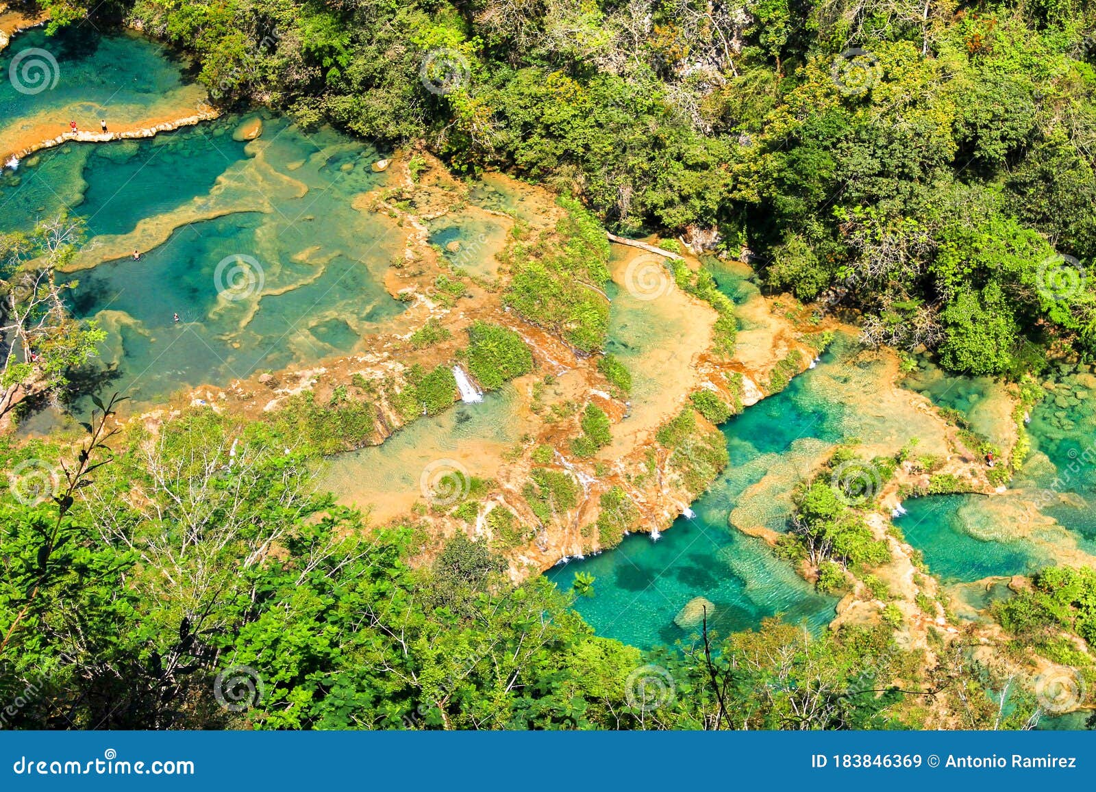 Semuc Champey Natural Pools and Forest Scene from the Heights of ...