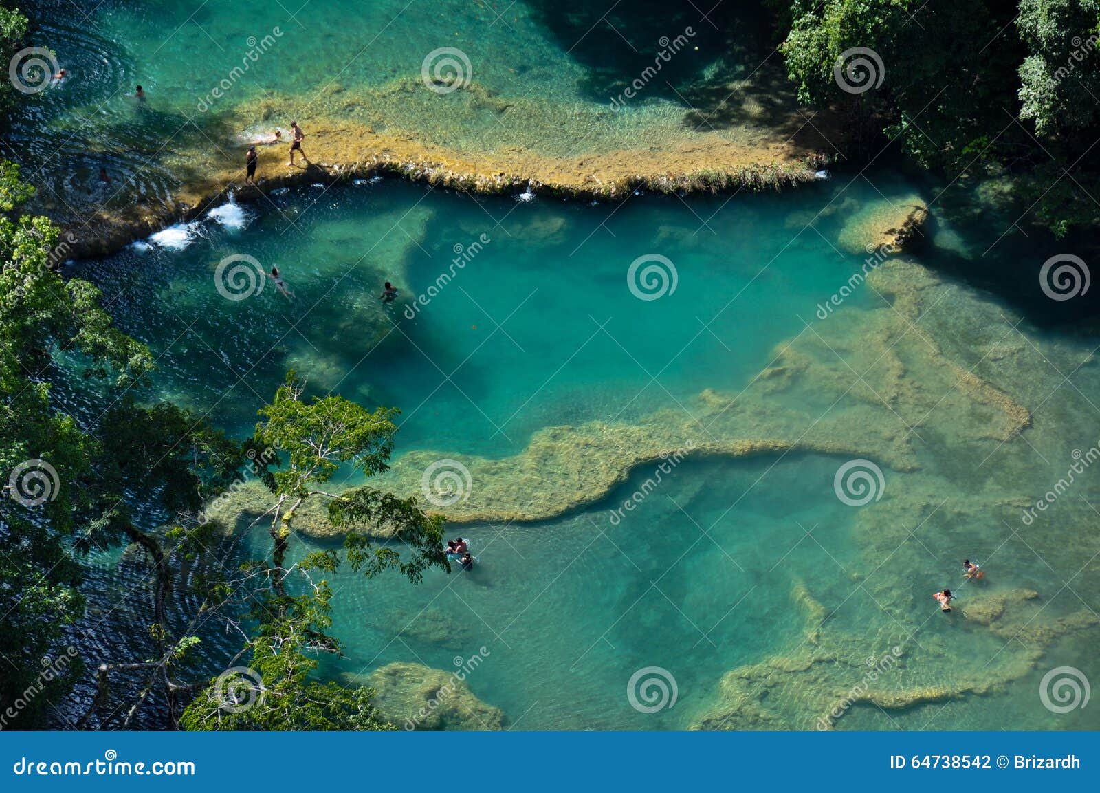 Semuc Champey Natural Swimming Pools, Guatemala Stock Photo - Image of ...