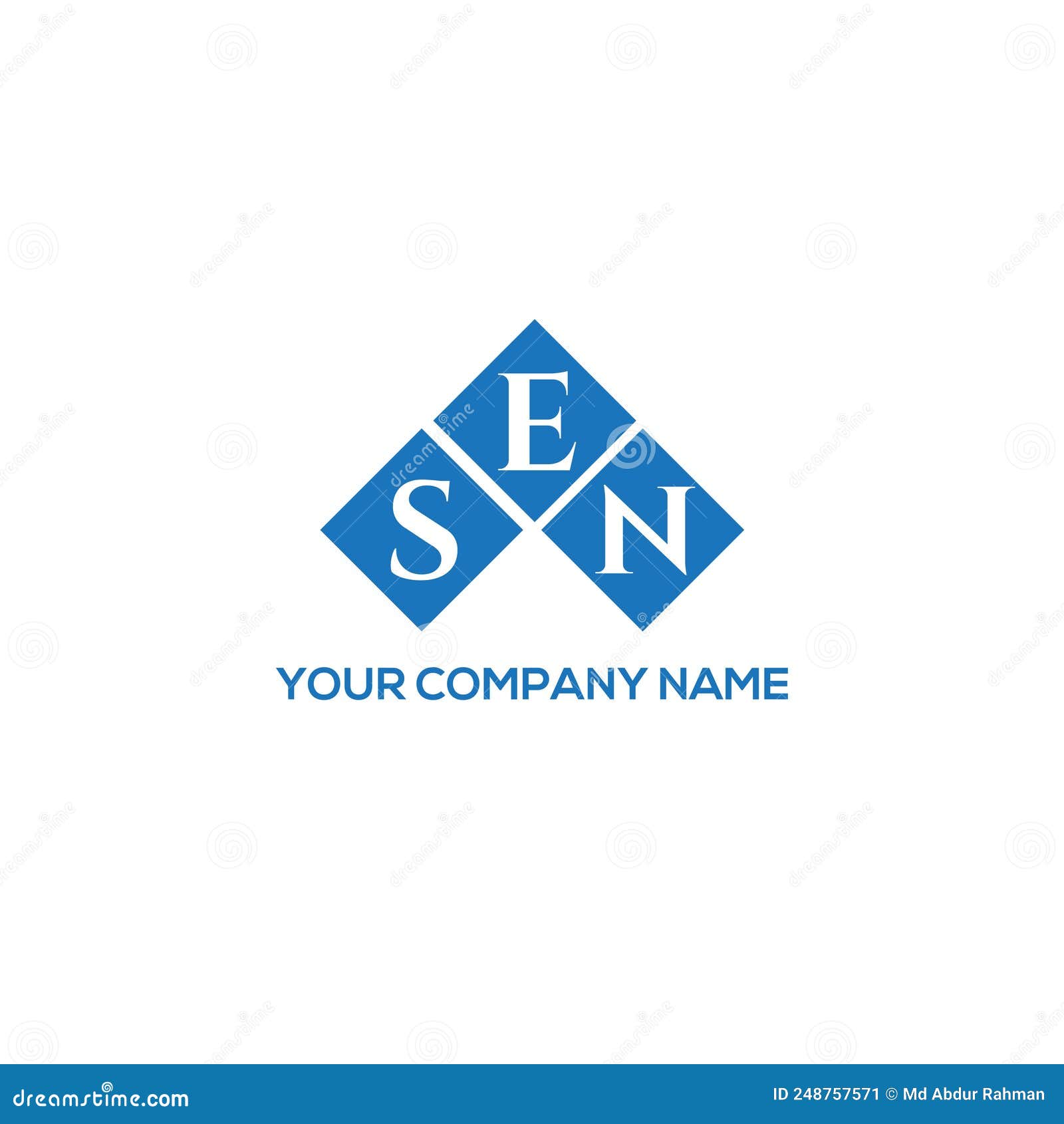 SEN Letter Logo Design on BLACK Background. SEN Creative Initials ...