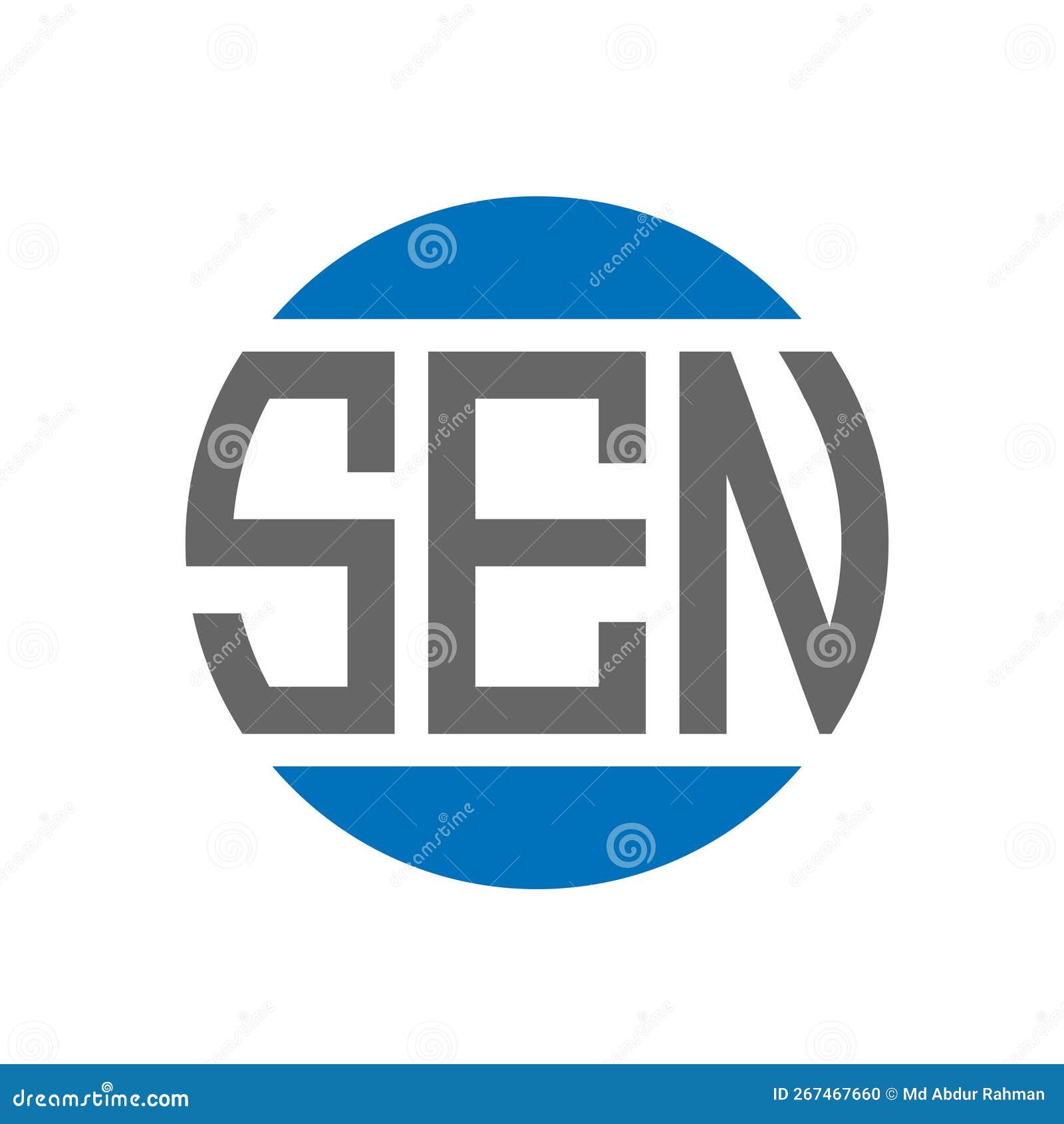 SEN Letter Logo Design On White Background. SEN Creative Initials ...