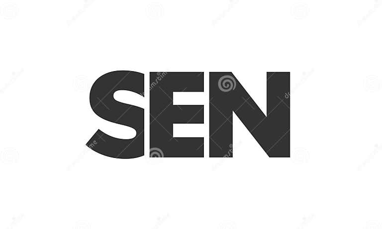 SEN Logo Design Template with Strong and Modern Bold Text. Initial ...